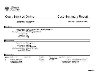 CSO Help - Case Summary Report